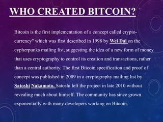 Bitcoin-THINGS YOU WANT TO KNOW | PPT