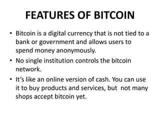 Bitcoin | PPTX | Currencies | Economy