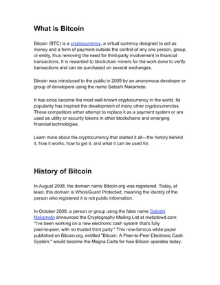 What is Bitcoin | PDF