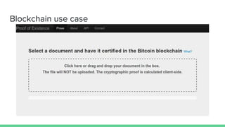 Bitcoin: introduction for programmers - Pecha Kucha | PDF