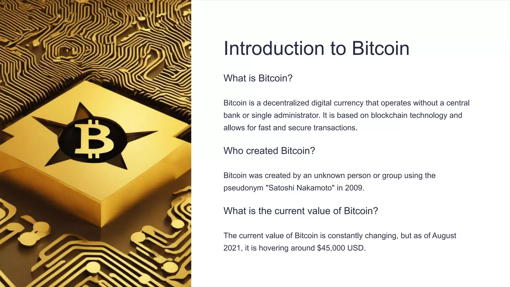 Bitcoin: The Pioneer of Cryptocurrencies | PPT