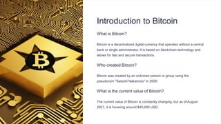 Bitcoin: The Pioneer of Cryptocurrencies | PPT