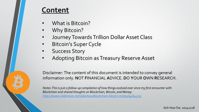 Bitcoin, A Rising Tide Lifts All Boats - What, Why, How? | PPT