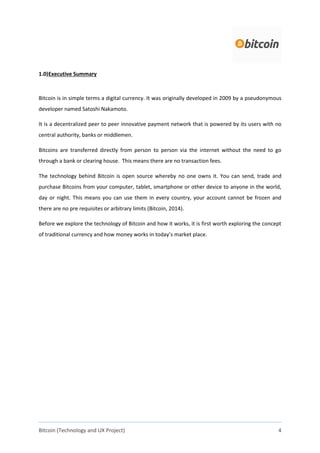 Bitcoin as an Emerging Technology Written Report | PDF