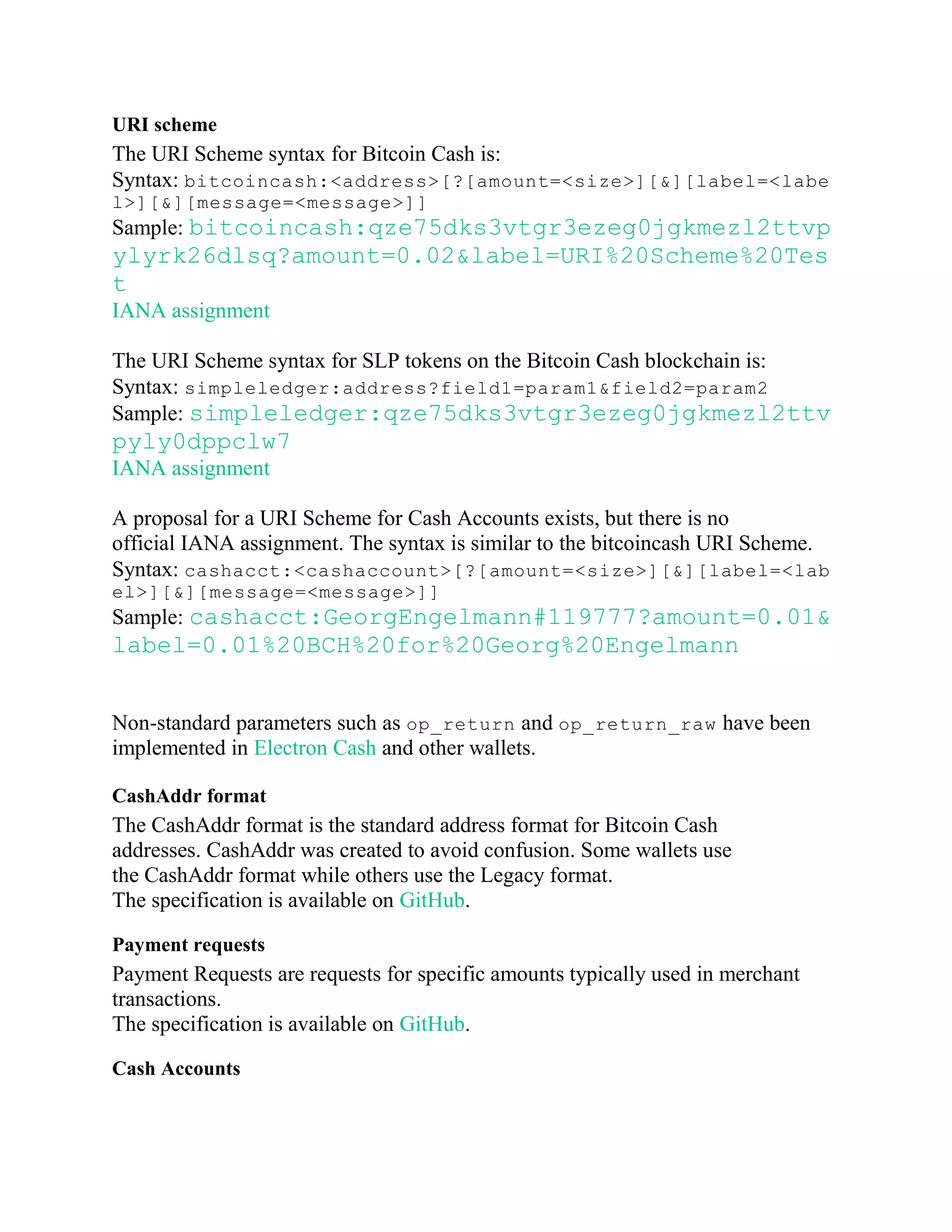 Bitcoin cash standards | PDF