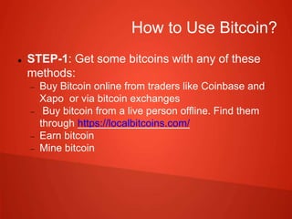 Bitcoin crypto currency | PPT