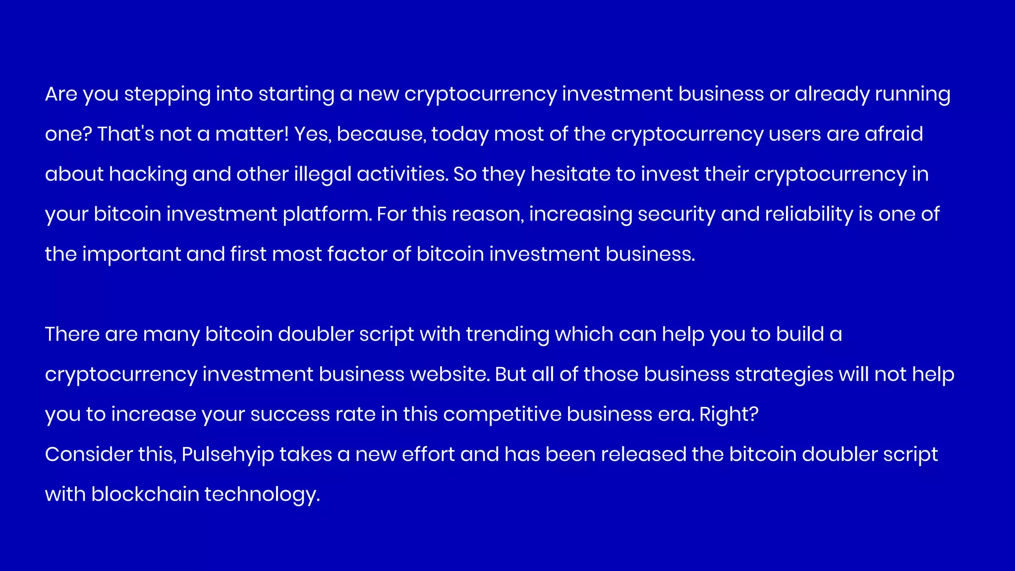 Bitcoin doubler script | PPT | Free Download