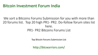 Bitcoin Investment Forum India | PPT