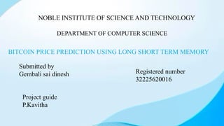 BITCOIN Price prediction using machine learning .pptx
