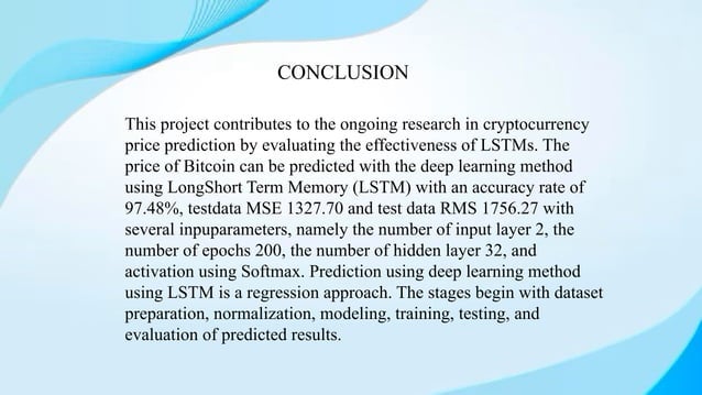 BITCOIN Price prediction using machine learning .pptx | Computing | Technology & Computing
