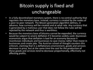 Bit coin presentation | PPTX | Currencies | Economy