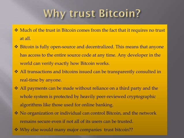 Bitcoin - First Blockchain Implementation -- What is it? How can it be used? How it works? Its ...