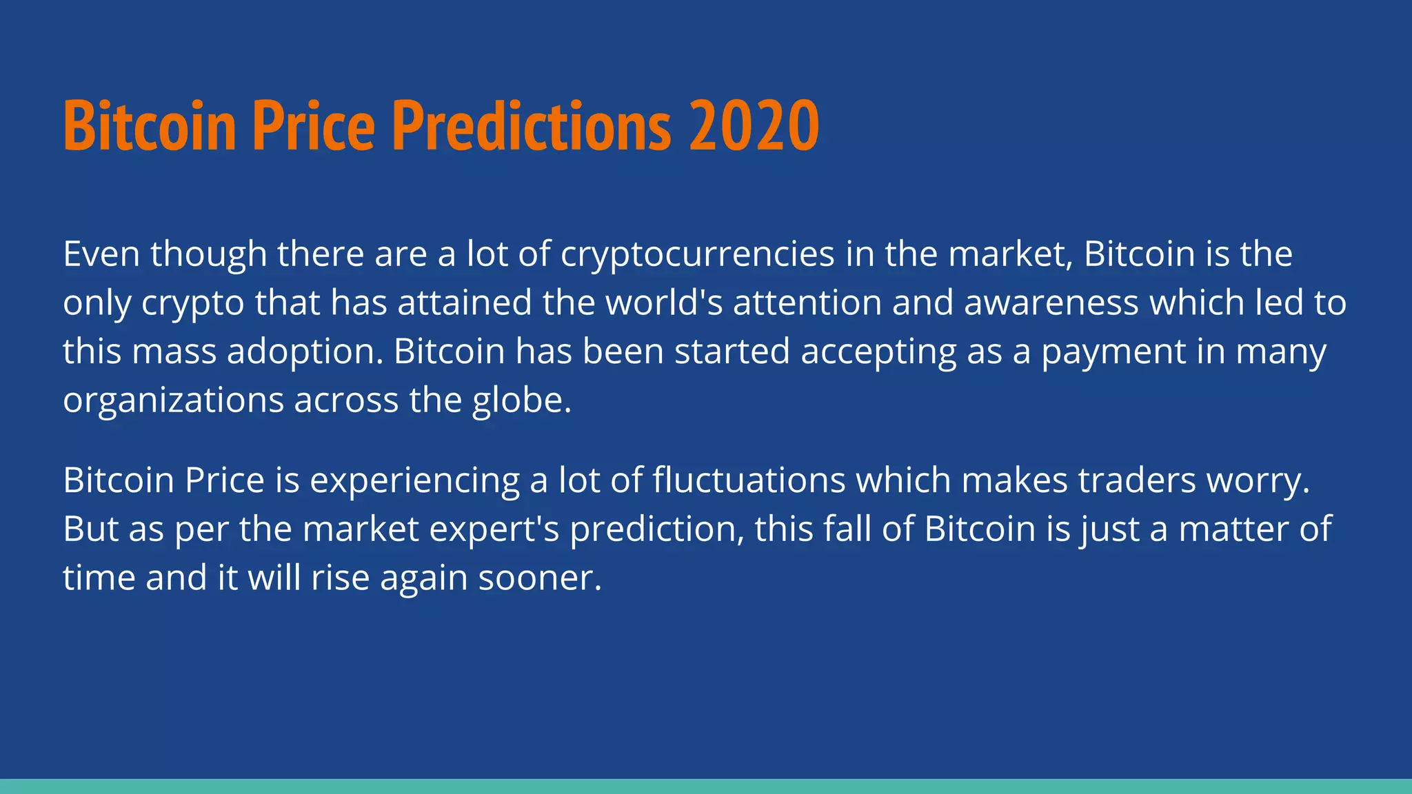 Bitcoin price predictions 2020 | PPT