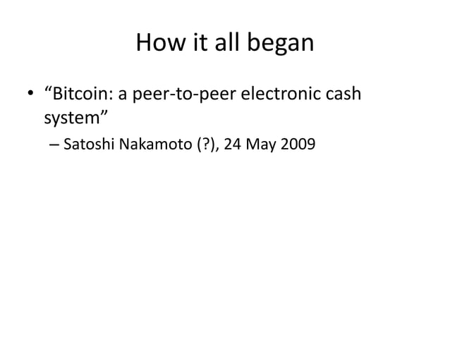 BitCoin explained | PPT