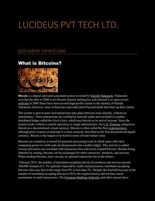 Bitcoins | PDF