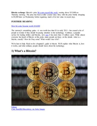 Bitcoins : all you need to know and get started with Bitcoin | PDF