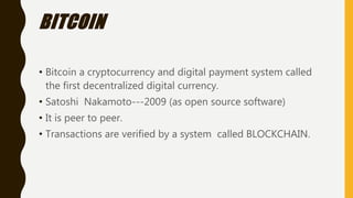 introduction to bitcoin | PPT