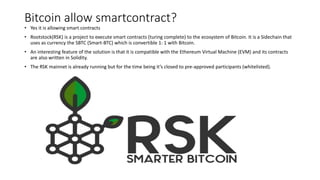 Bitcoin smart contract rsk | PPTX