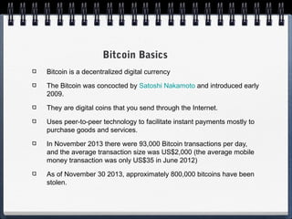 Bitcoin A General Overview | PPT