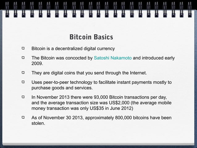 Bitcoin A General Overview | PPT