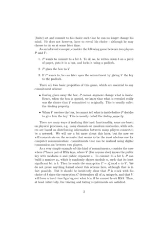 Bit commitment | PDF