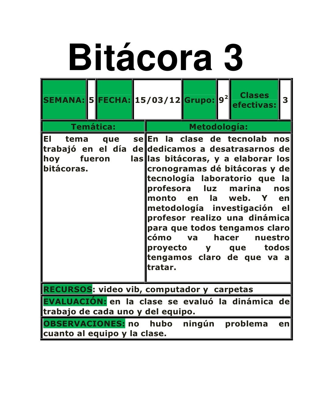 Bitácora 3