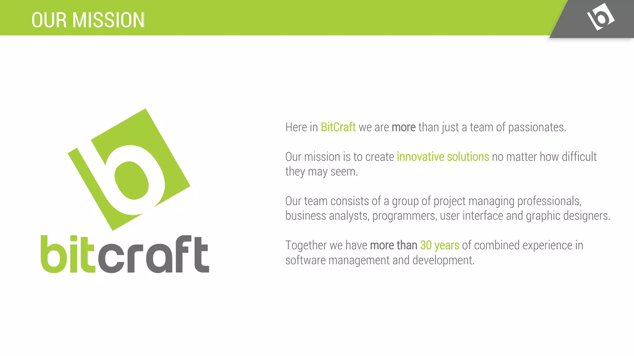 BitCraft 2017 general presentation | PPT