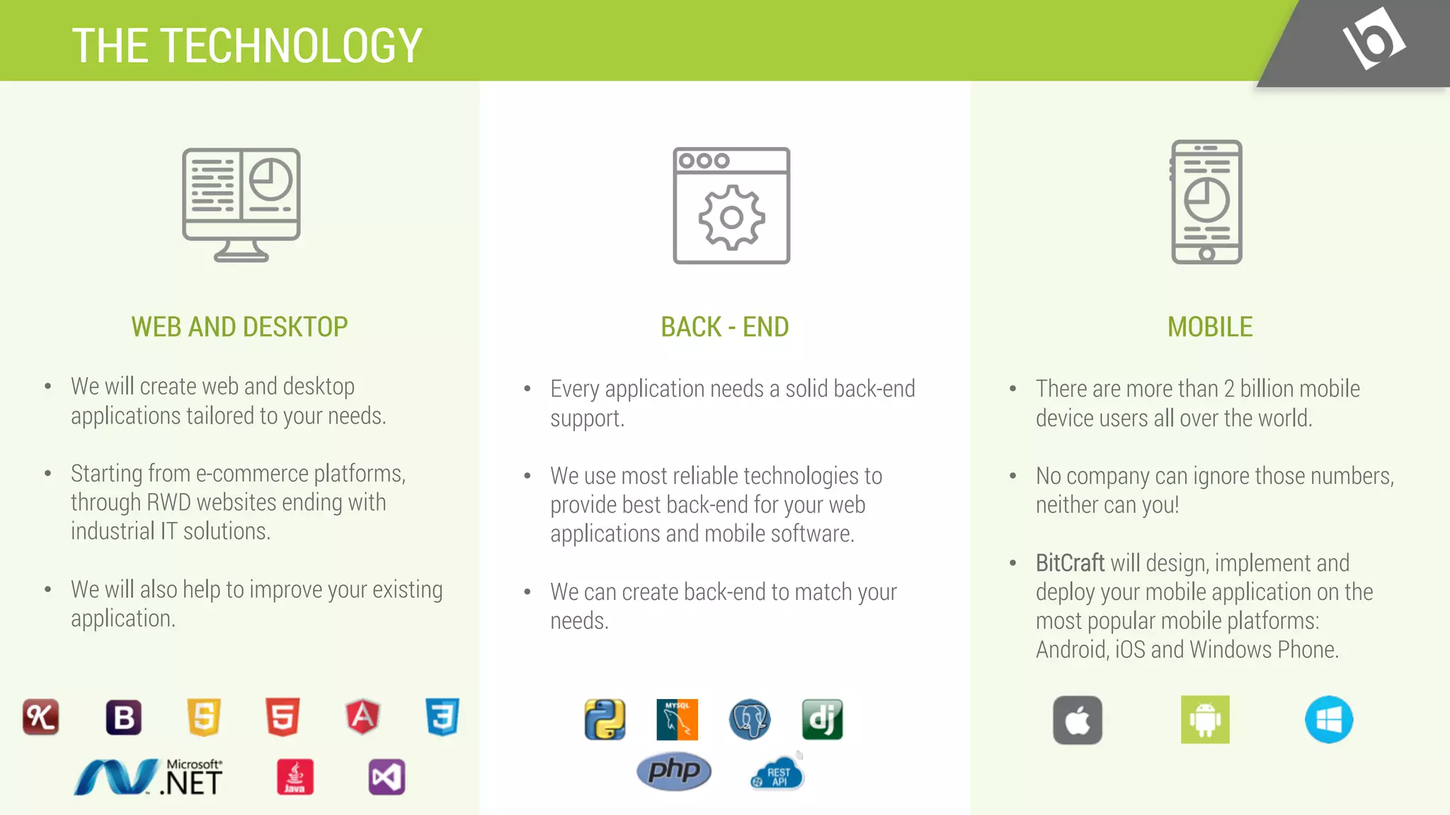 BitCraft 2017 general presentation | PPT