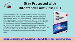 Bitdefender Antivirus Plus Your First Line of Digital Protection.pptx ...