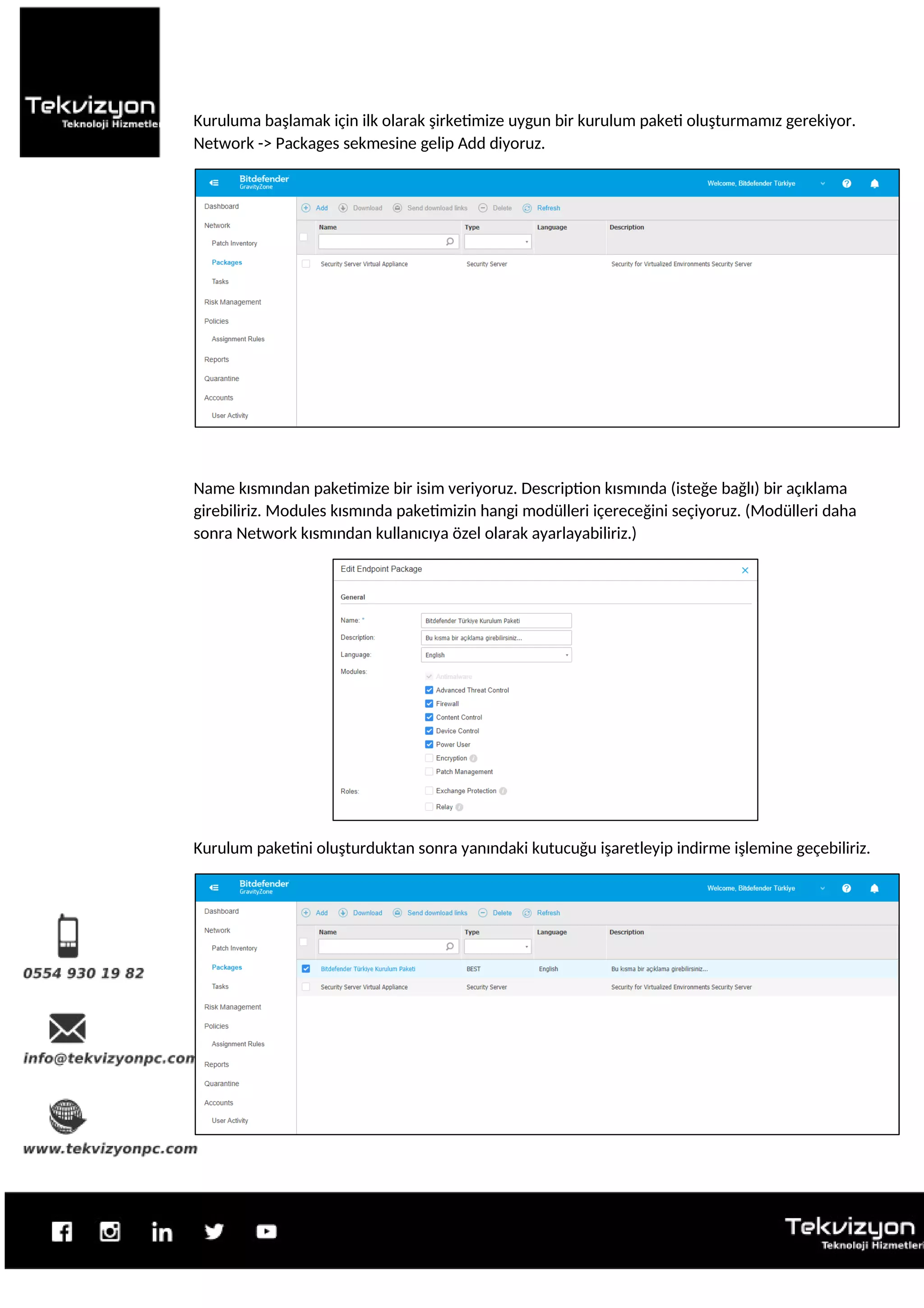 Bitdefender gravityzone yapılandırma_tekvizyon | PDF