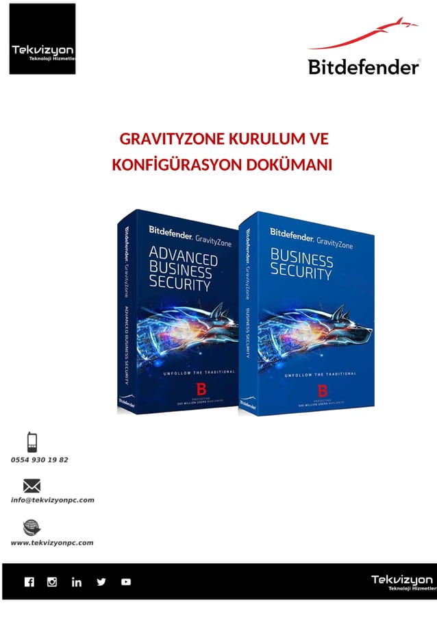 Bitdefender gravityzone yapılandırma_tekvizyon | PDF