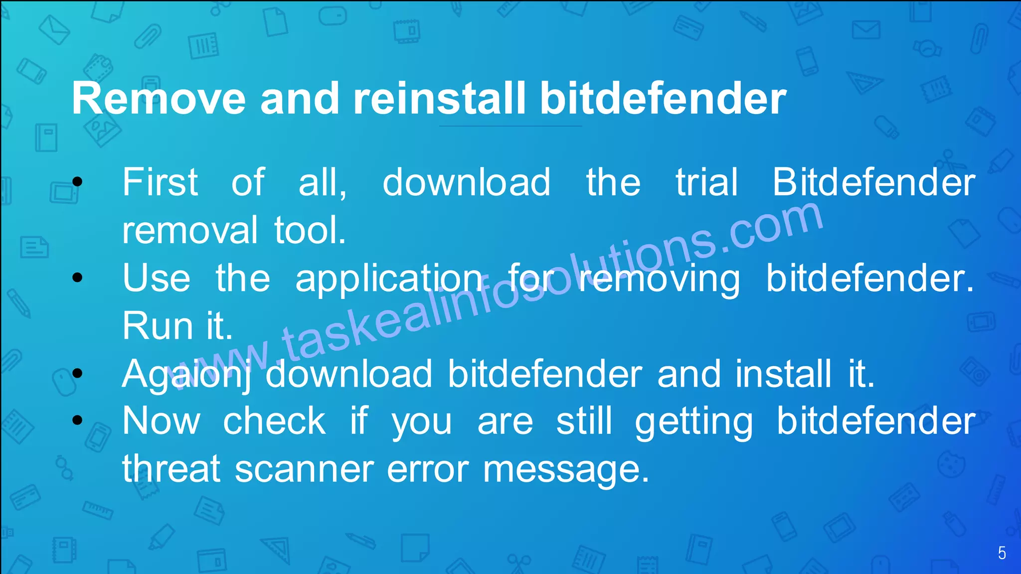 How to fix Bitdefender threat scanner error Message | PPT