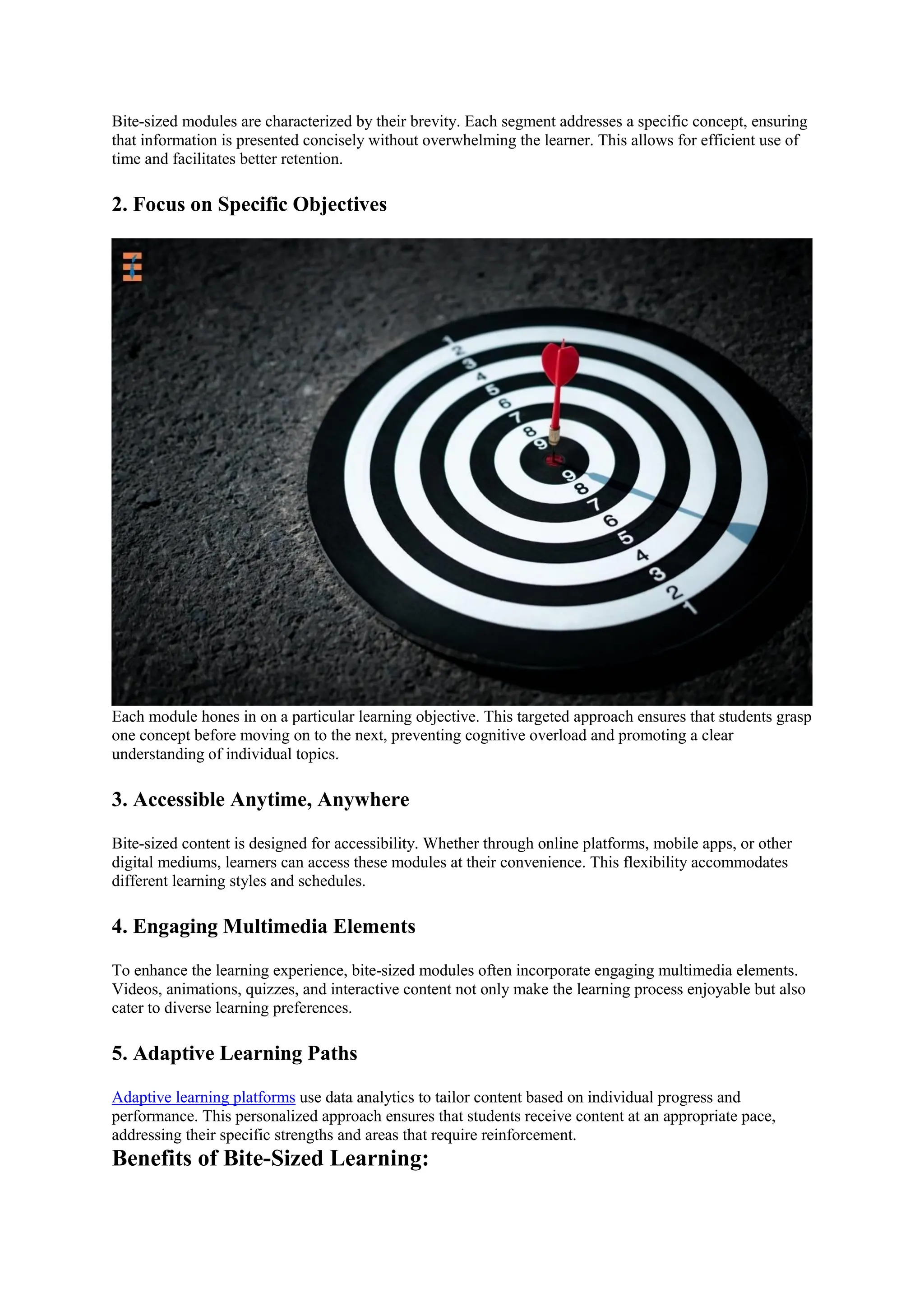 Bite-Sized Learning: A New Strategy for Teaching | PDF