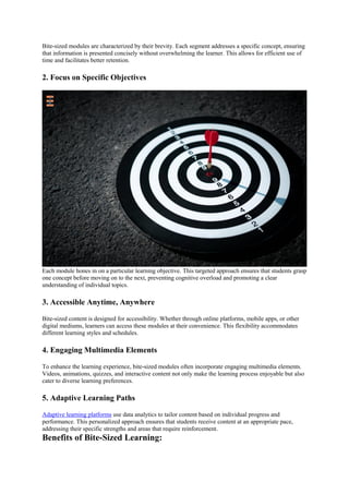 Bite-Sized Learning: A New Strategy for Teaching | PDF