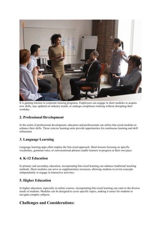 Bite-Sized Learning: A New Strategy for Teaching | PDF