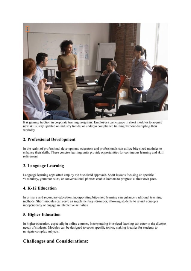 Bite-Sized Learning: A New Strategy for Teaching | PDF | Educational ...