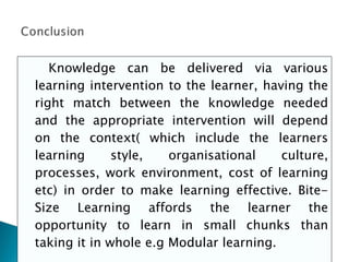 Bite size learning | PPT