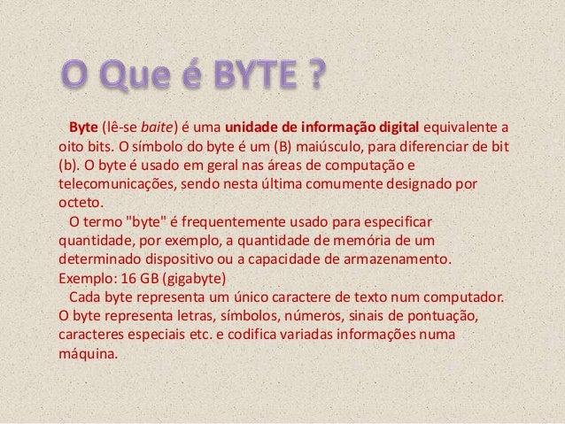 Bit e bytes