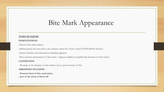 BITE MARK IN FORENSIC ODONTOLOGY , DEPARTMENT OF ORAL MEDICINE AND ...