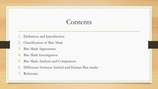 BITE MARK IN FORENSIC ODONTOLOGY , DEPARTMENT OF ORAL MEDICINE AND ...