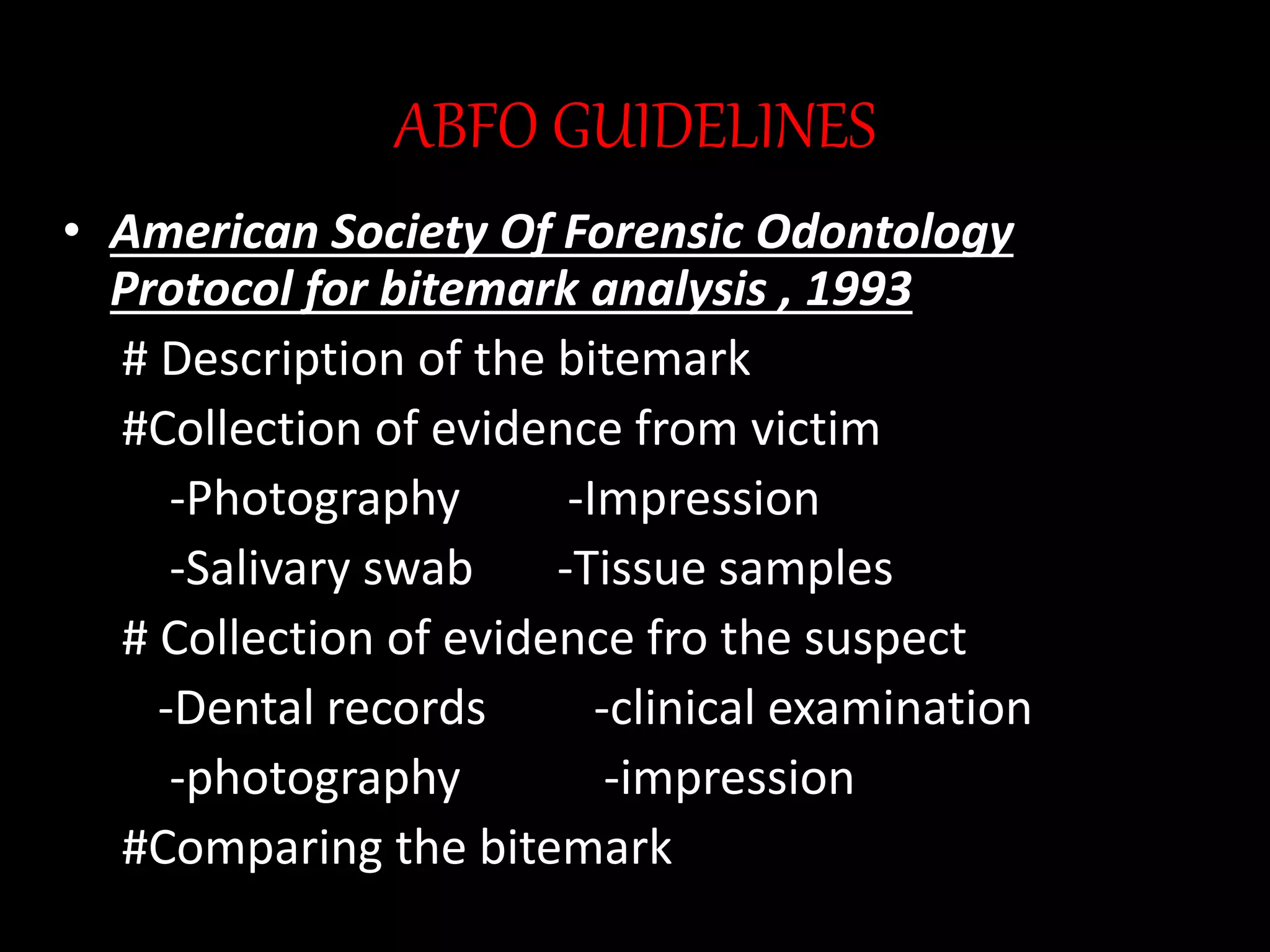 Bite Marks (FORENSIC DENTISTRY) | PPTX