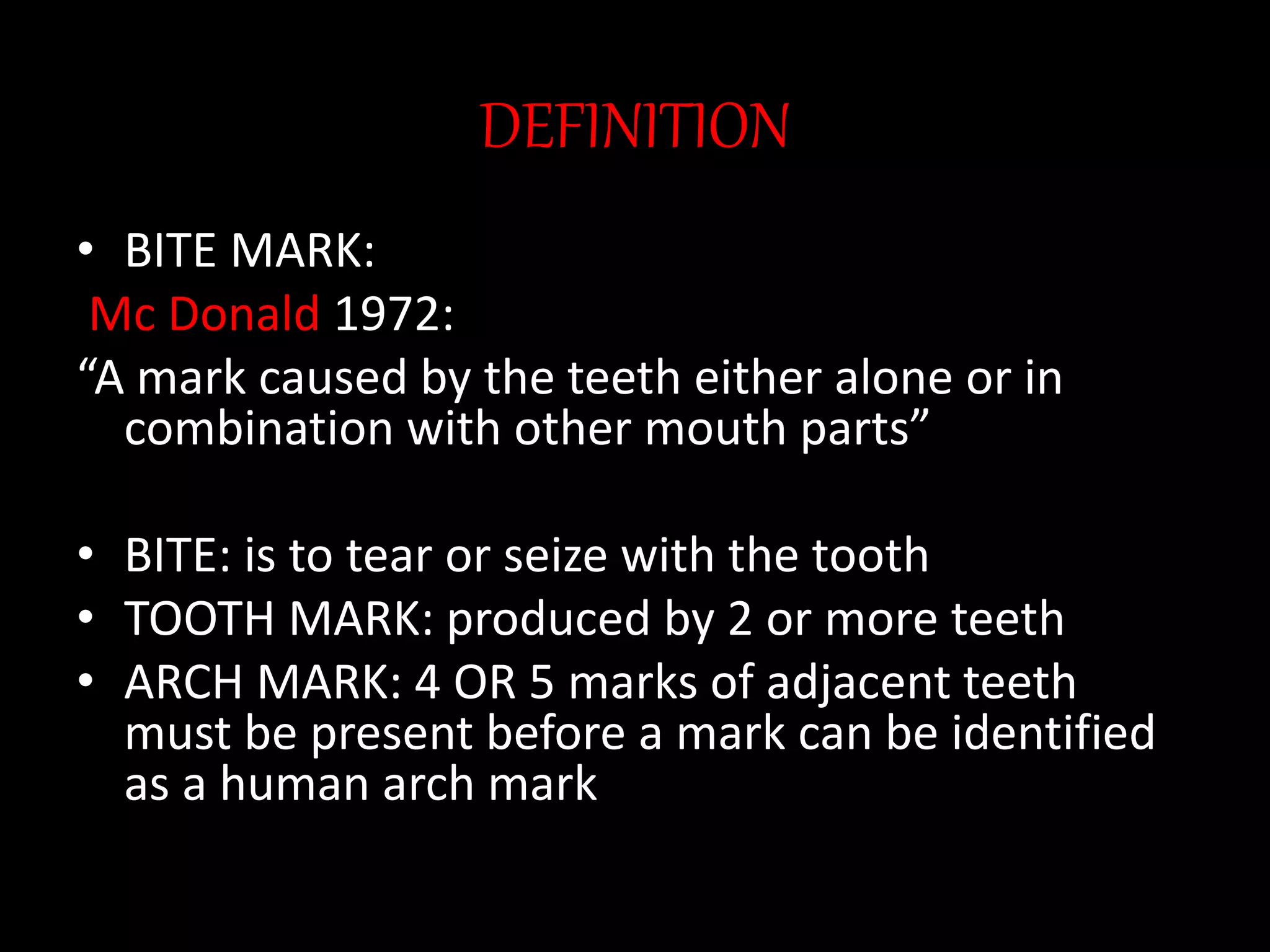 Bite Marks (FORENSIC DENTISTRY) | PPTX
