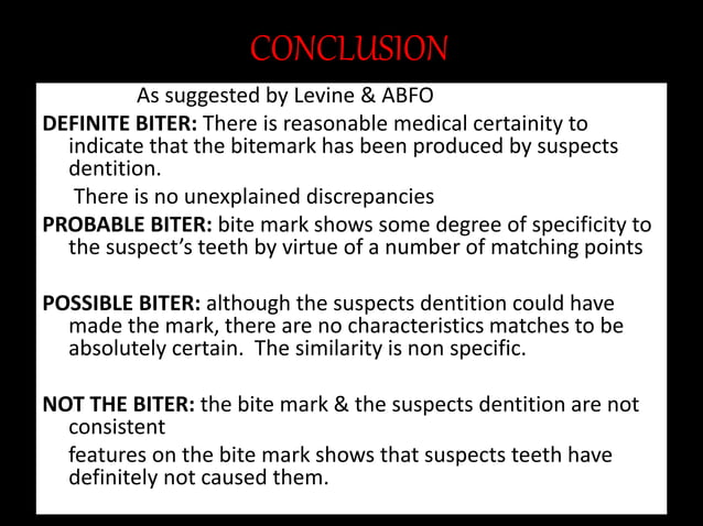 Bite Marks (FORENSIC DENTISTRY) | PPTX