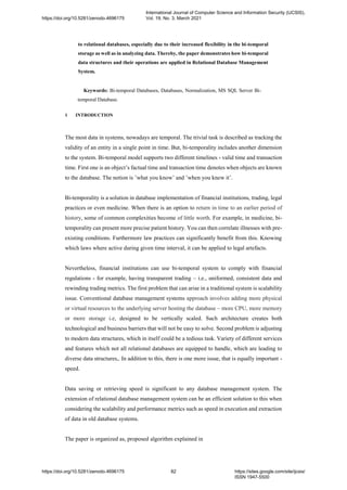 BI-TEMPORAL IMPLEMENTATION IN RELATIONAL DATABASE MANAGEMENT SYSTEMS: MS SQL SERVER | PDF ...