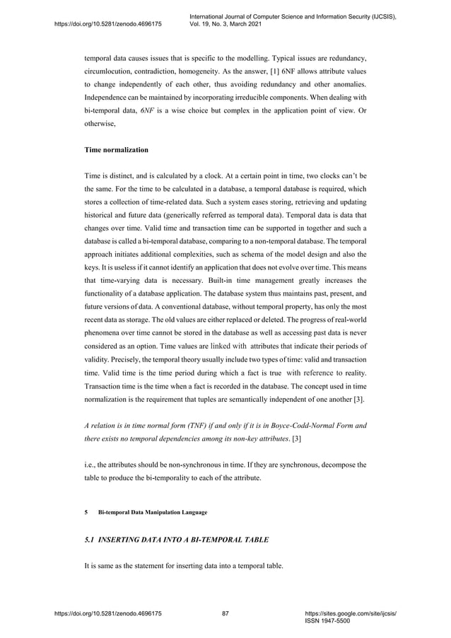 BI-TEMPORAL IMPLEMENTATION IN RELATIONAL DATABASE MANAGEMENT SYSTEMS: MS SQL SERVER | PDF ...