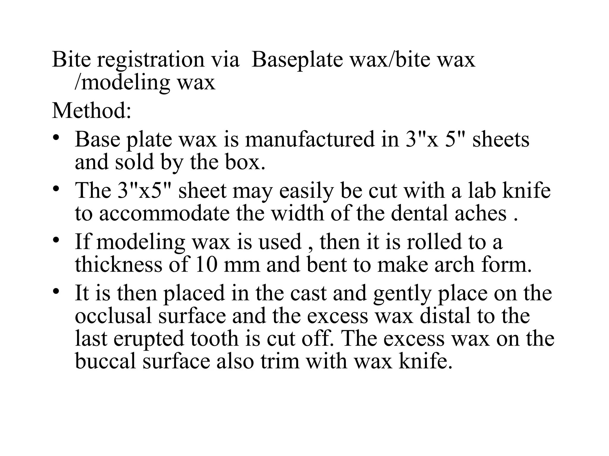 Bite registration | PPT