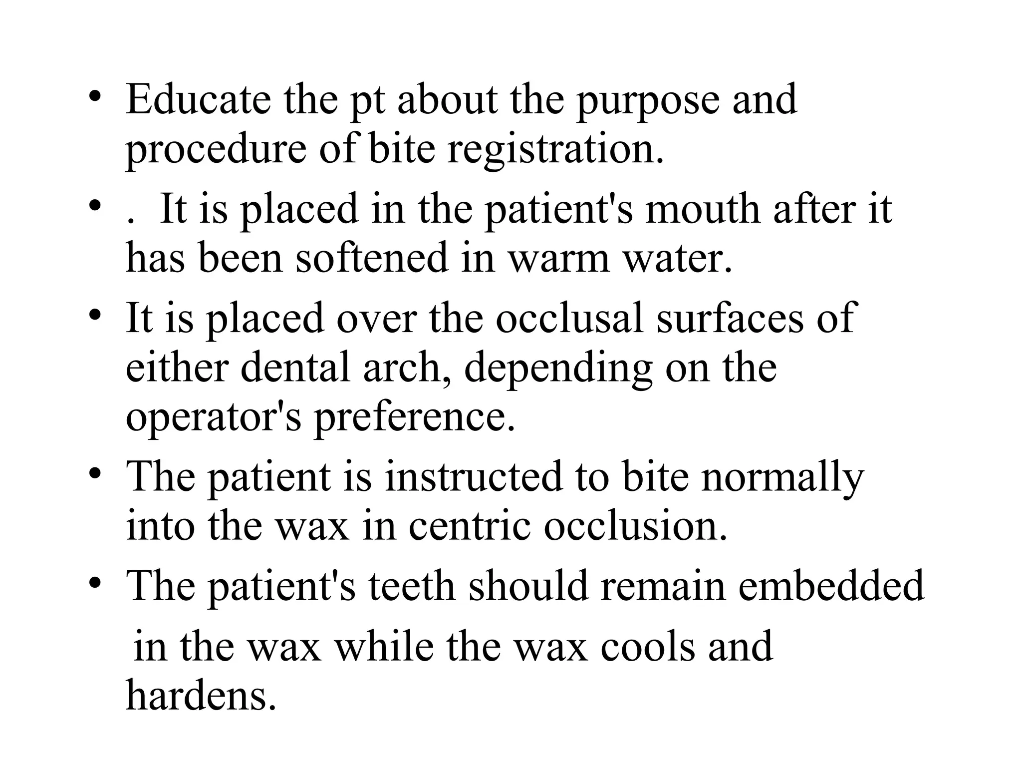 Bite registration | PPT
