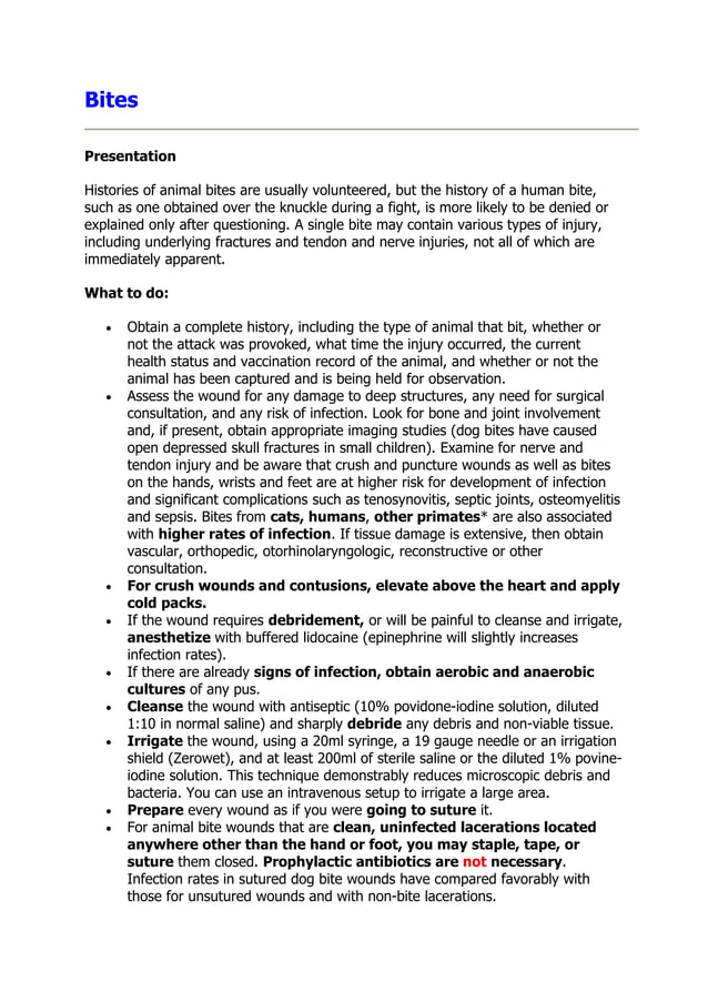 Bites | PDF