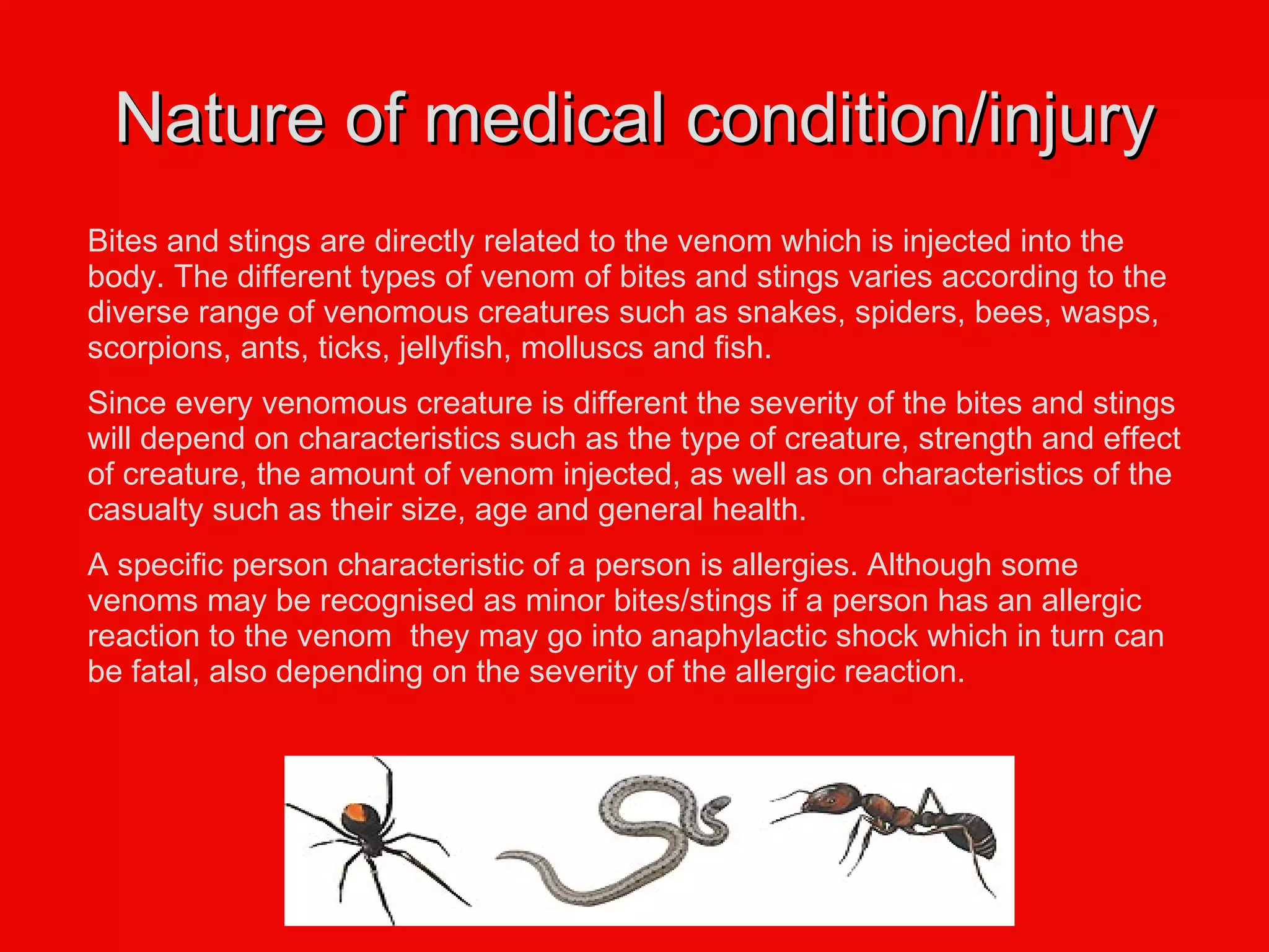 Bites And Stings | PPT