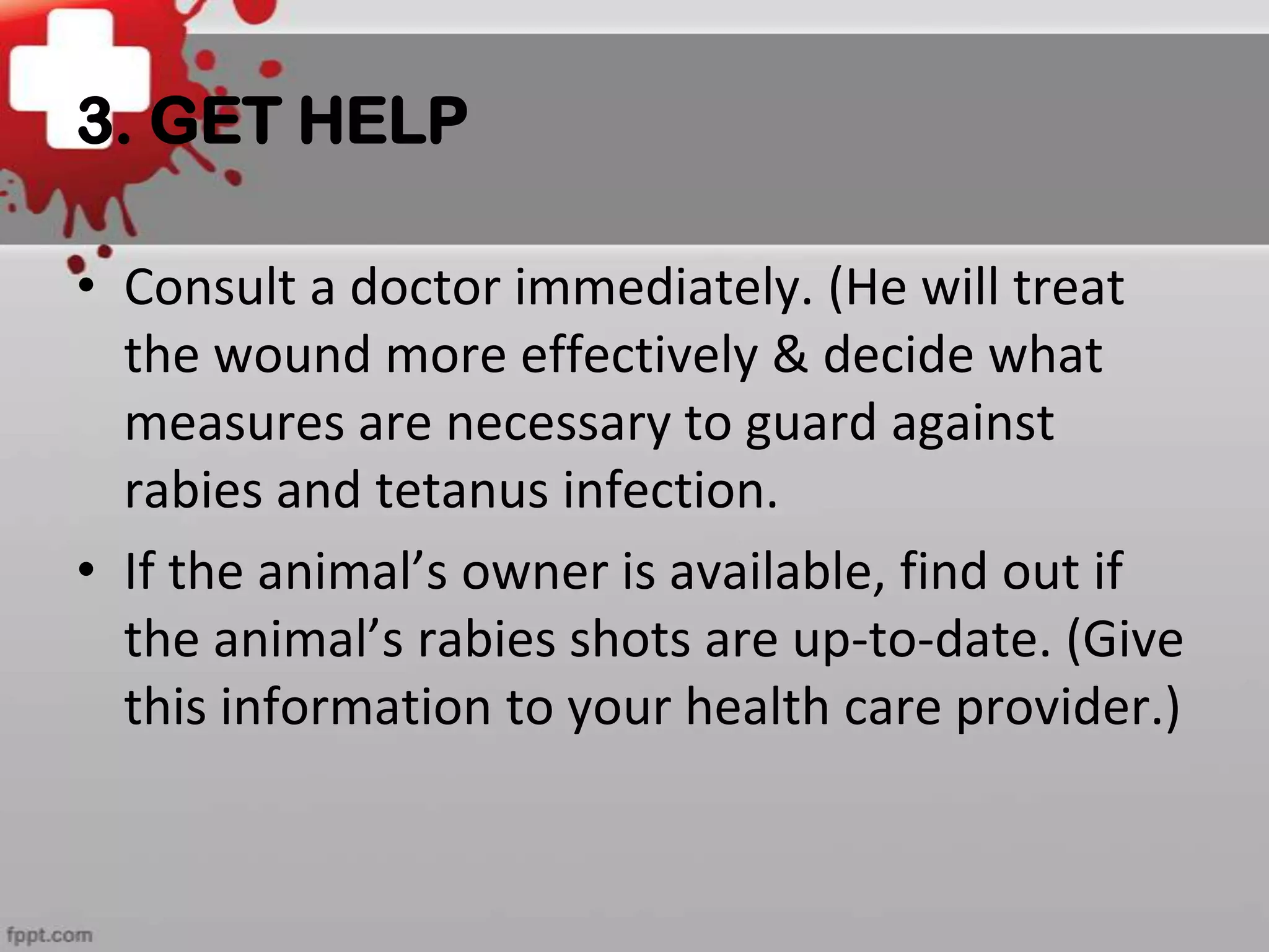 Bites first aid | PPTX